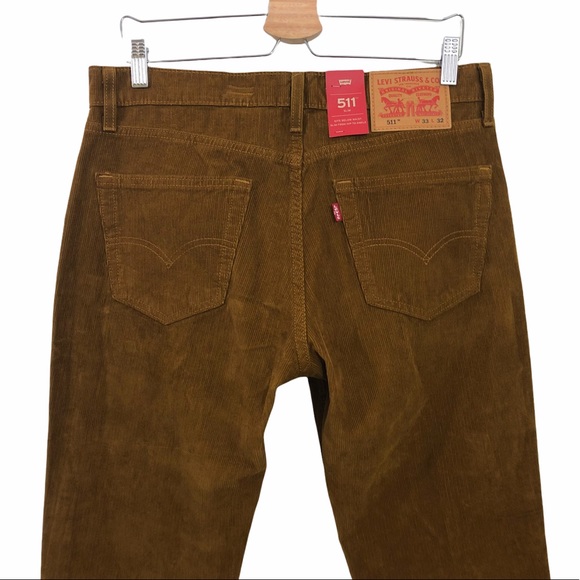 Levi's | Pants | Levis 51 Slim Corduroy Pants Rust Mens 33 X 32 | Poshmark